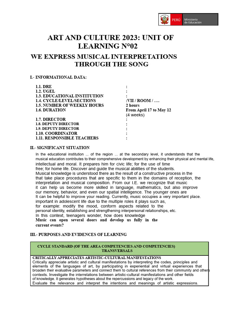 Musical Interpretations in Education | PDF | Singing | Learning