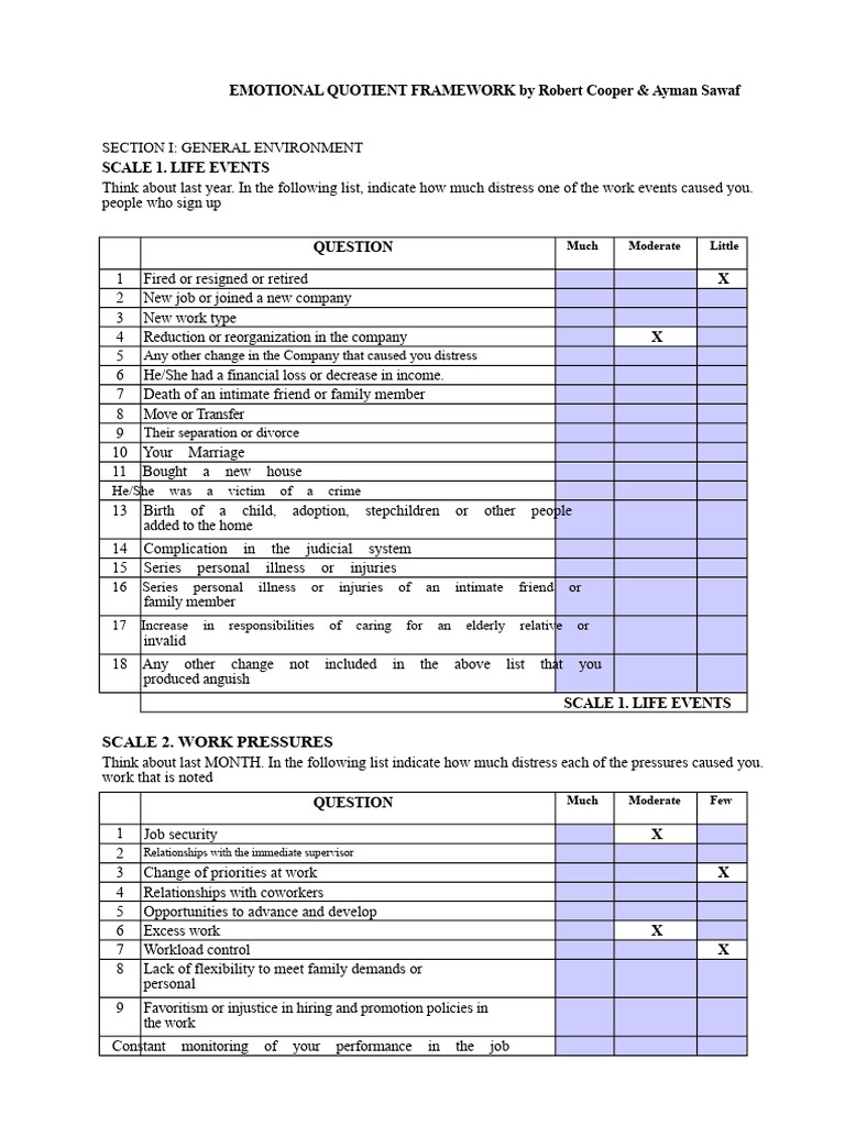 Emotional Quotient Assessment Framework | PDF | Feeling | Pain