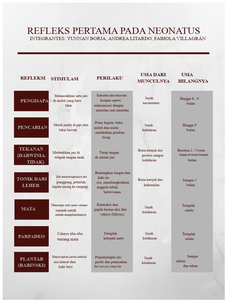 Reflek Pertama Bayi Baru Lahir | PDF
