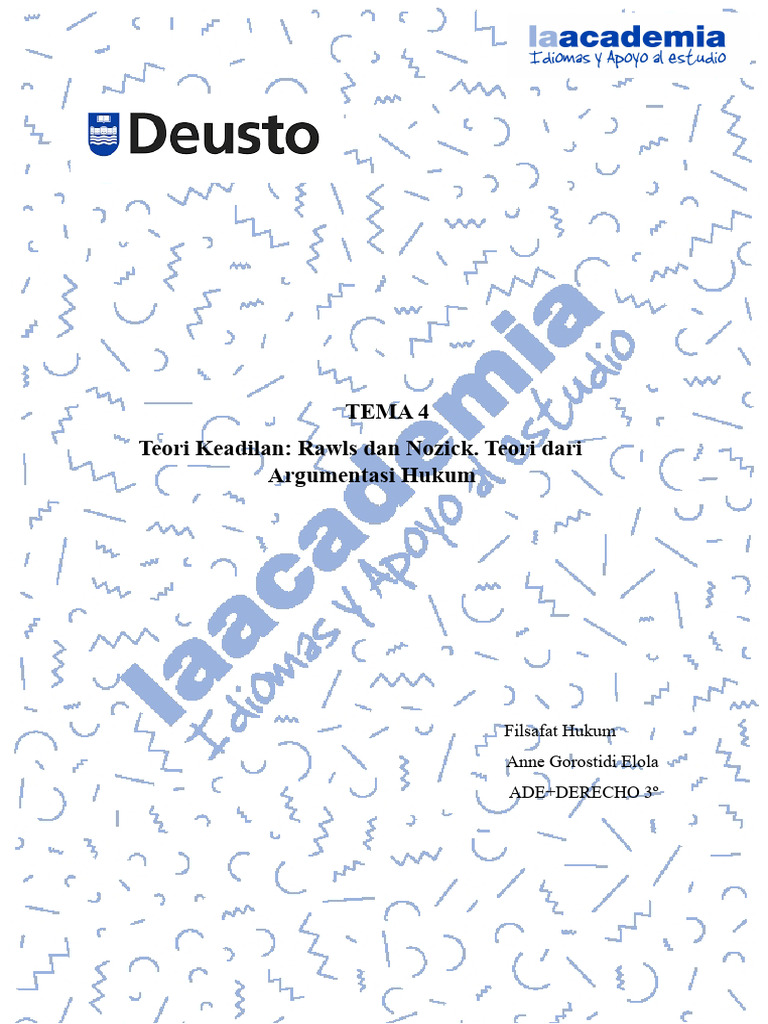 Tema 4. Teori Keadilan. Rawls Dan Nozick | PDF