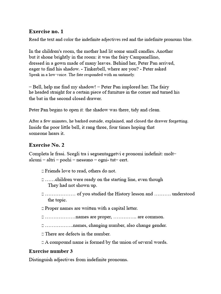 Exercises On Indefinite Articles | PDF | Linguistics | Linguistic ...