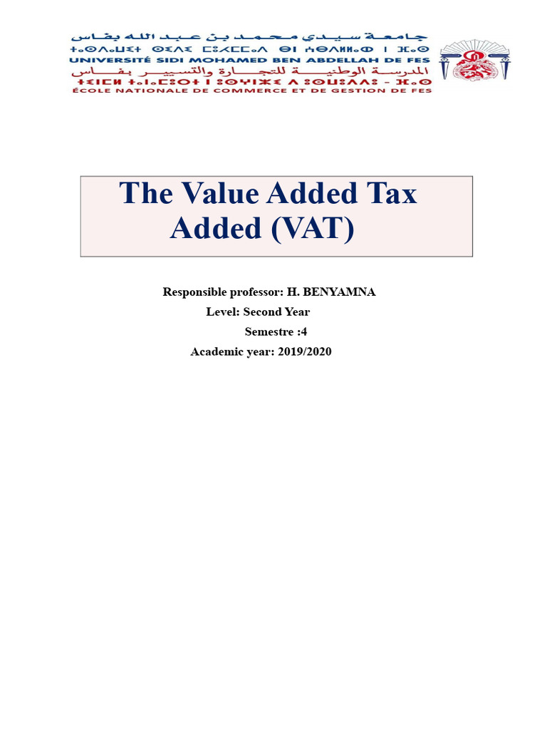 Understanding Morocco's Value Added Tax (VAT) | PDF | Value Added Tax ...