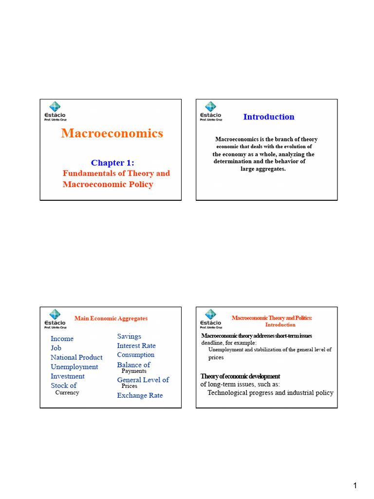 Fundamentals of Macroeconomic Theory and Policy | PDF | Macroeconomics ...