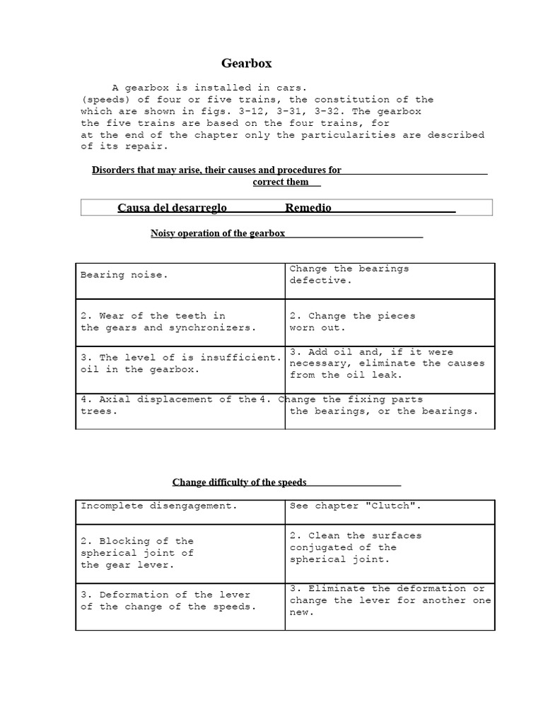 Gearbox Maintenance and Repair Guide | PDF | Manual Transmission | Gear