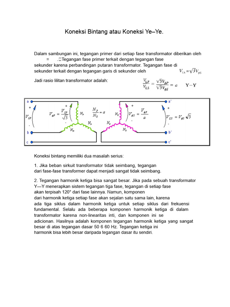 Koneksi Transformator: Bintang, Delta, dan Kombinasi | PDF