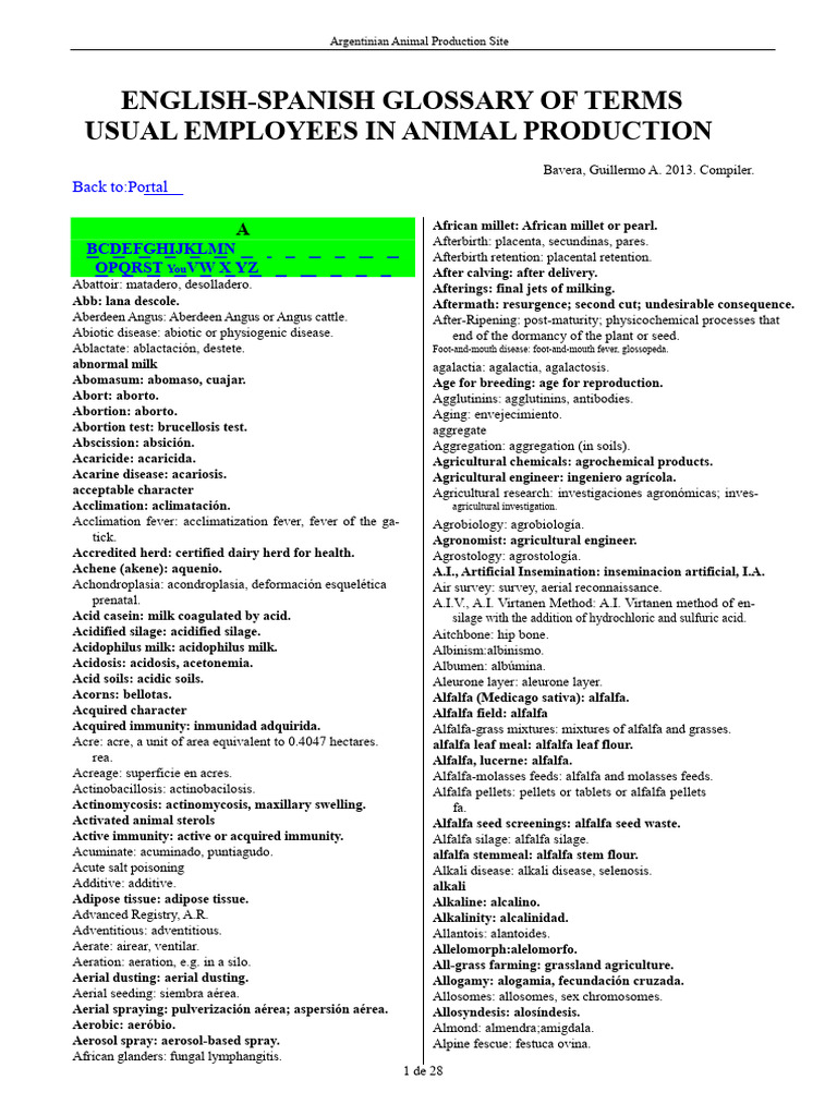 Common Terms Used in Animal Production | PDF | Maize | Cottonseed