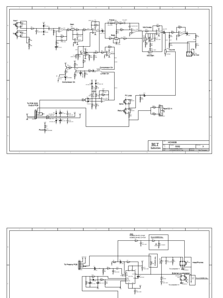 Laney Bass Electric Schematics | PDF | Electrical Circuits | Electronic Circuits