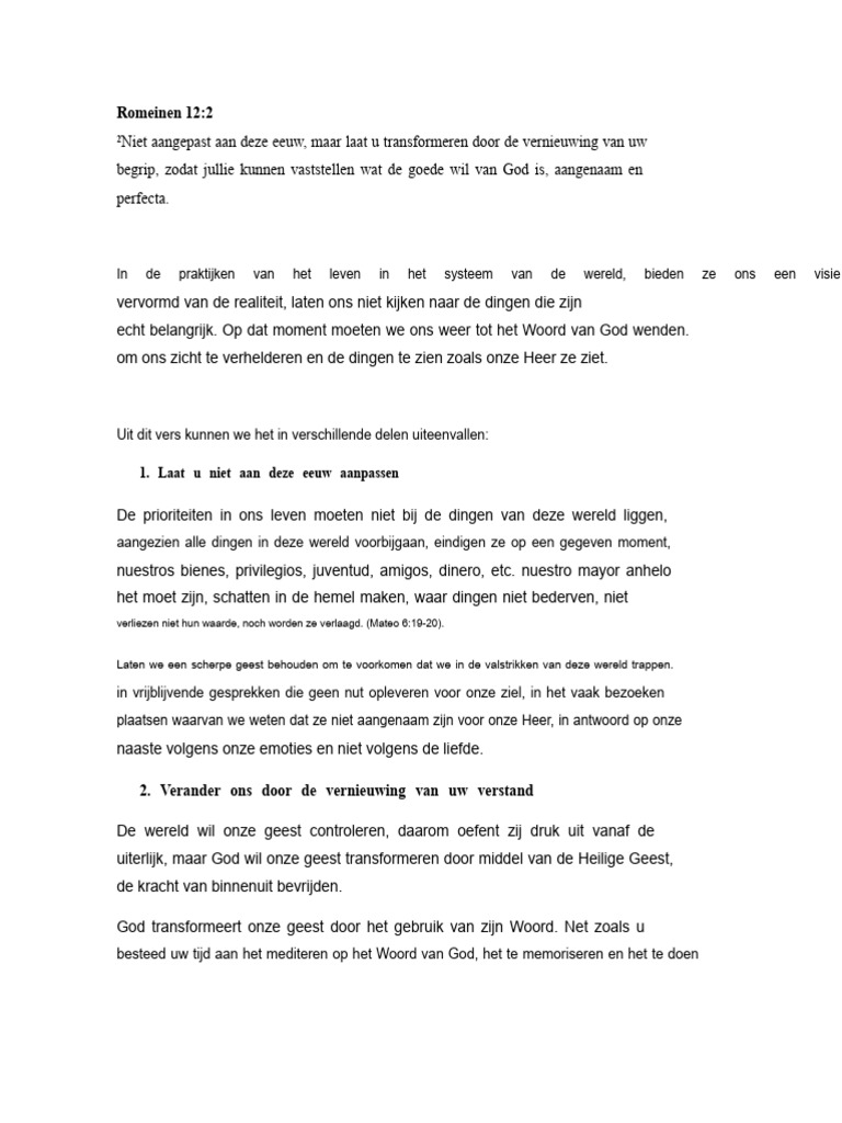 Romeinen 12:2 | PDF