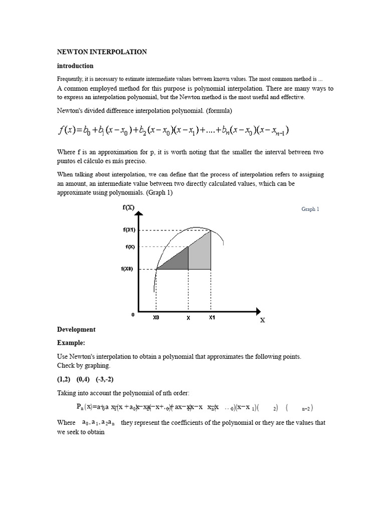 NEWTON INTERPOLATION (Divided Differences) | PDF | Interpolation ...