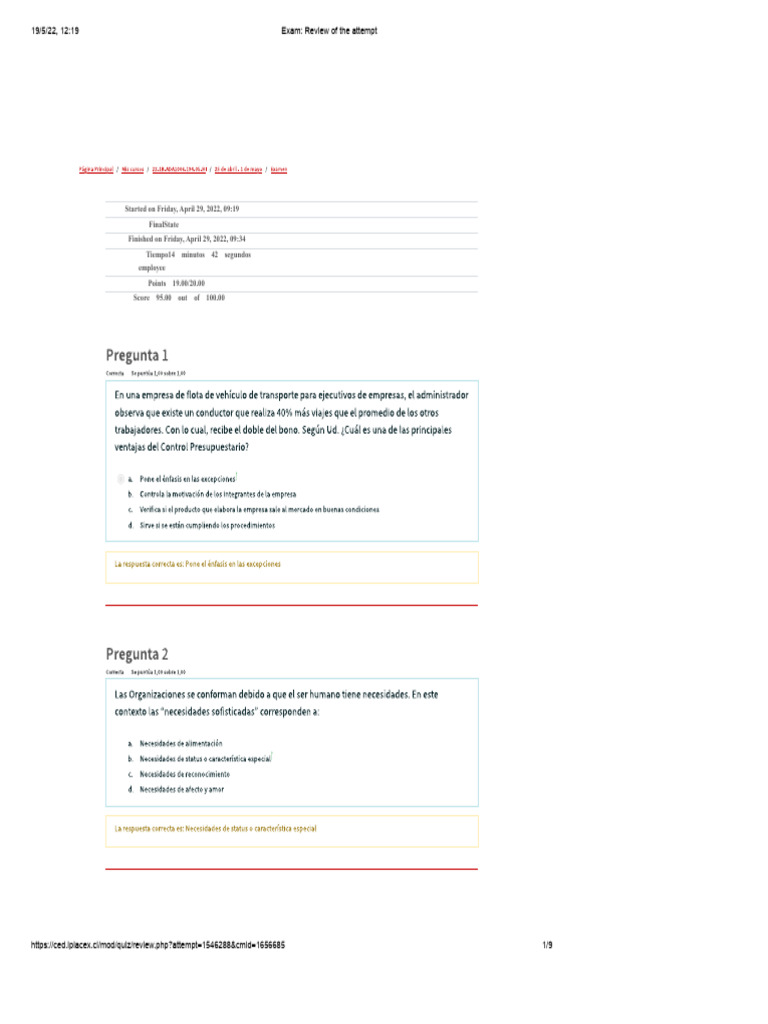 Exam Attempt Review Summary | PDF | Tests | Qualifications