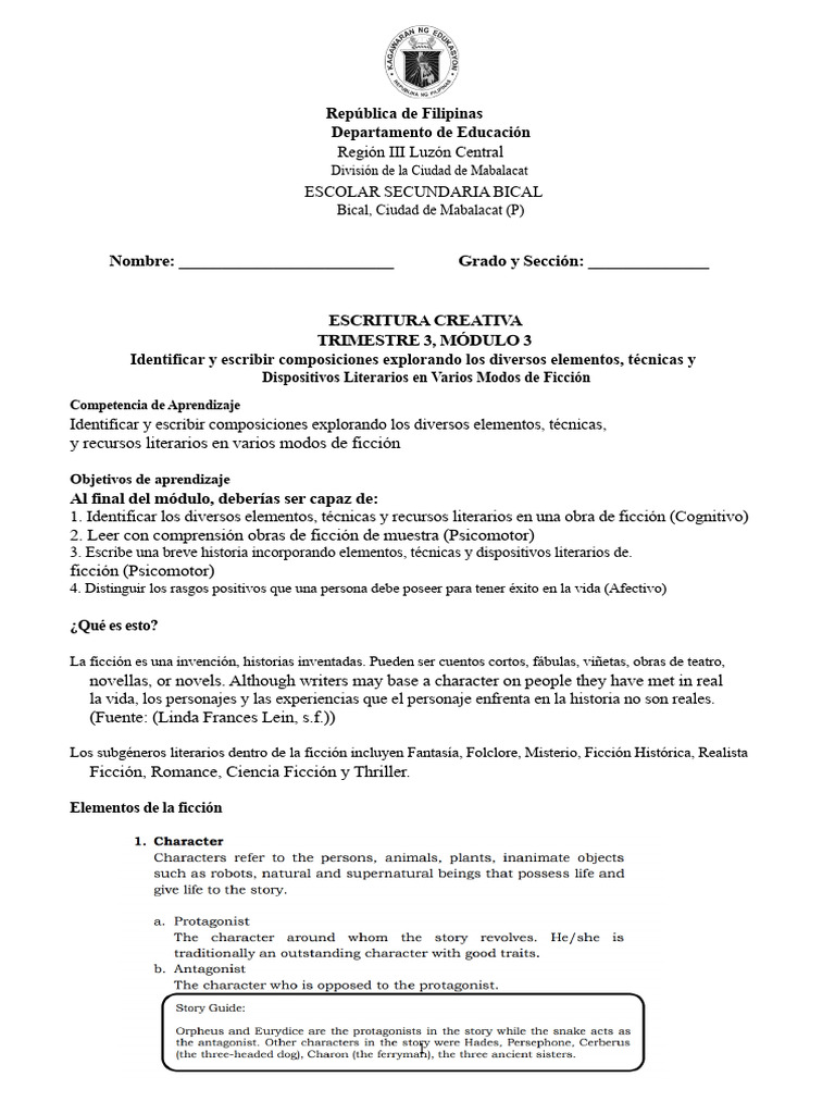 Escritura Creativa: Elementos de Ficción | PDF | Teoría literaria