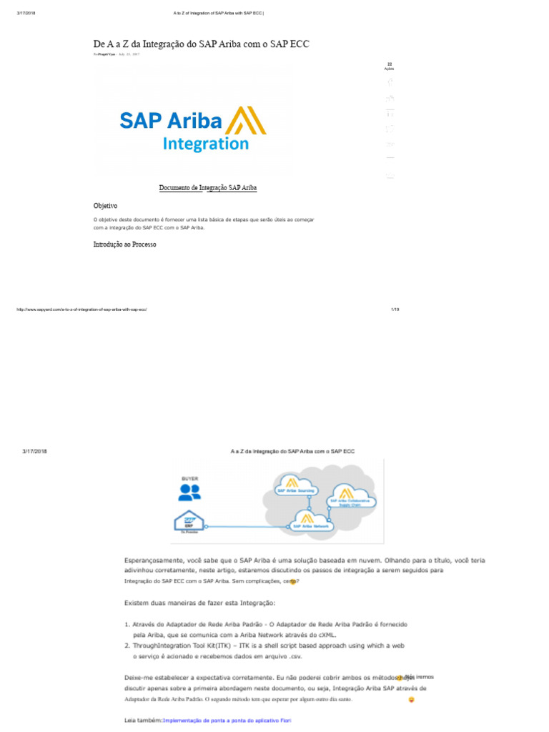 Integração SAP Ariba e SAP ECC: Guia A-Z | PDF | Janela (informática ...