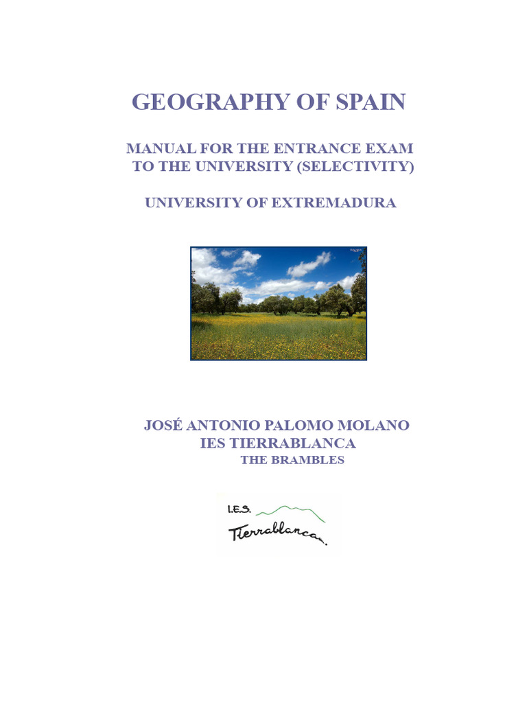 Geography Questions From The Curriculum For University Entrance Exams ...