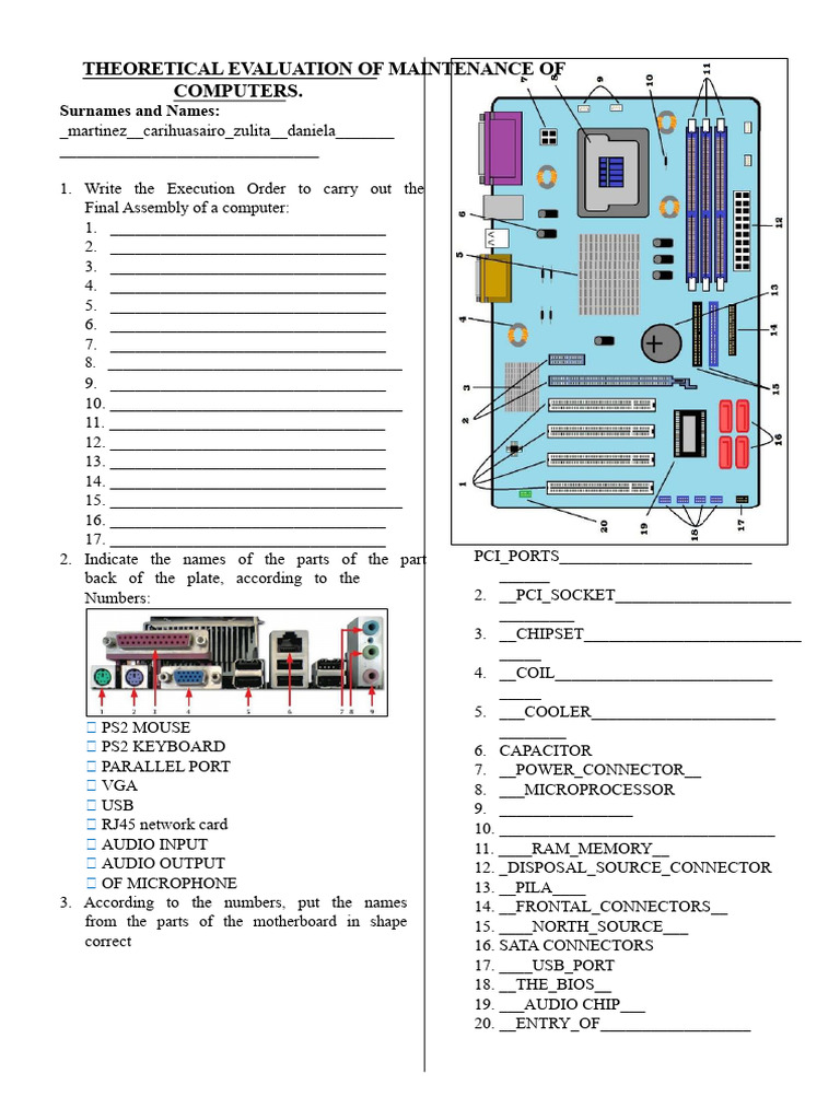 Computer Assembly Exam | PDF | Computer Science | Computer Hardware