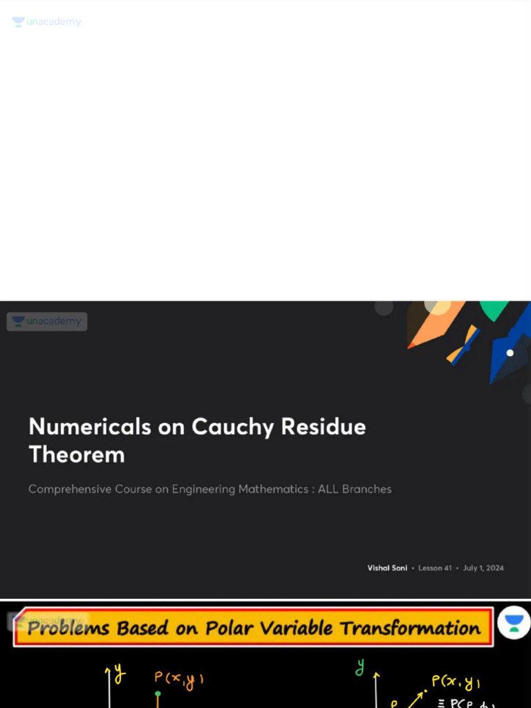 Numericals On Cauchy Residue Theorem With Anno | PDF