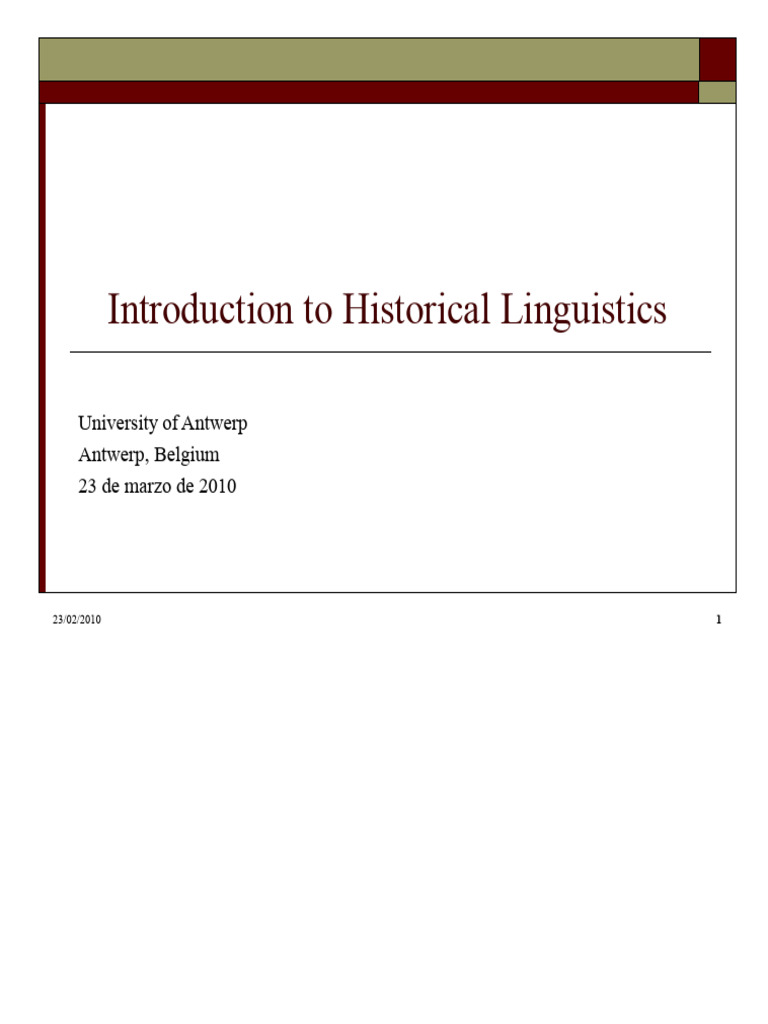 Historical Linguistics | PDF | Linguistics | Spanish Language