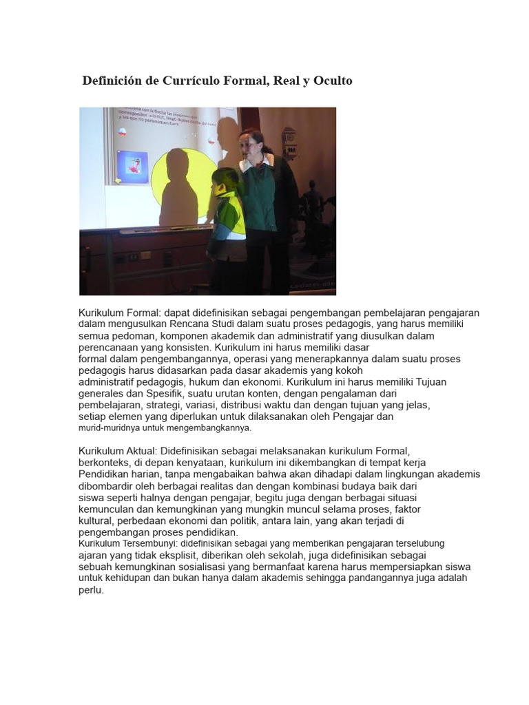 Definisi Kurikulum Formal | PDF