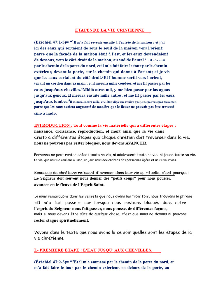 Étapes de la Vie Chrétienne en Christ | PDF | Jésus | Dieu