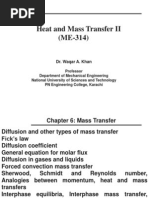 Lecture Notes On Mass Transfer | PDF | Diffusion | Mass Transfer