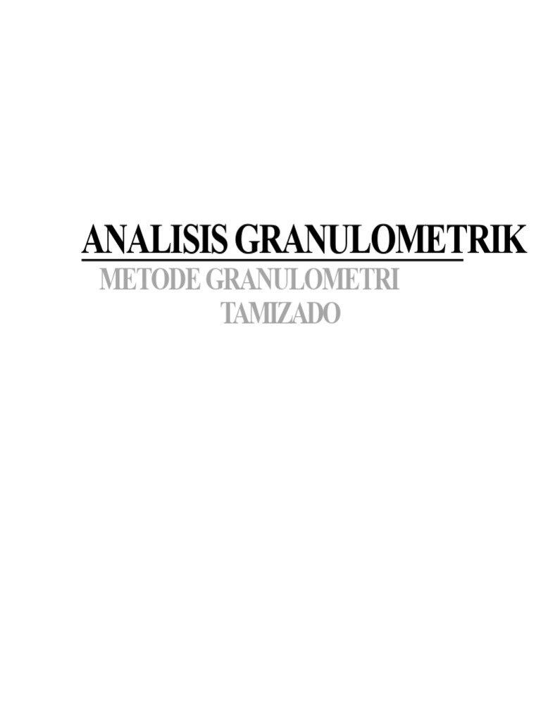 Granulometri Dan Batas | PDF