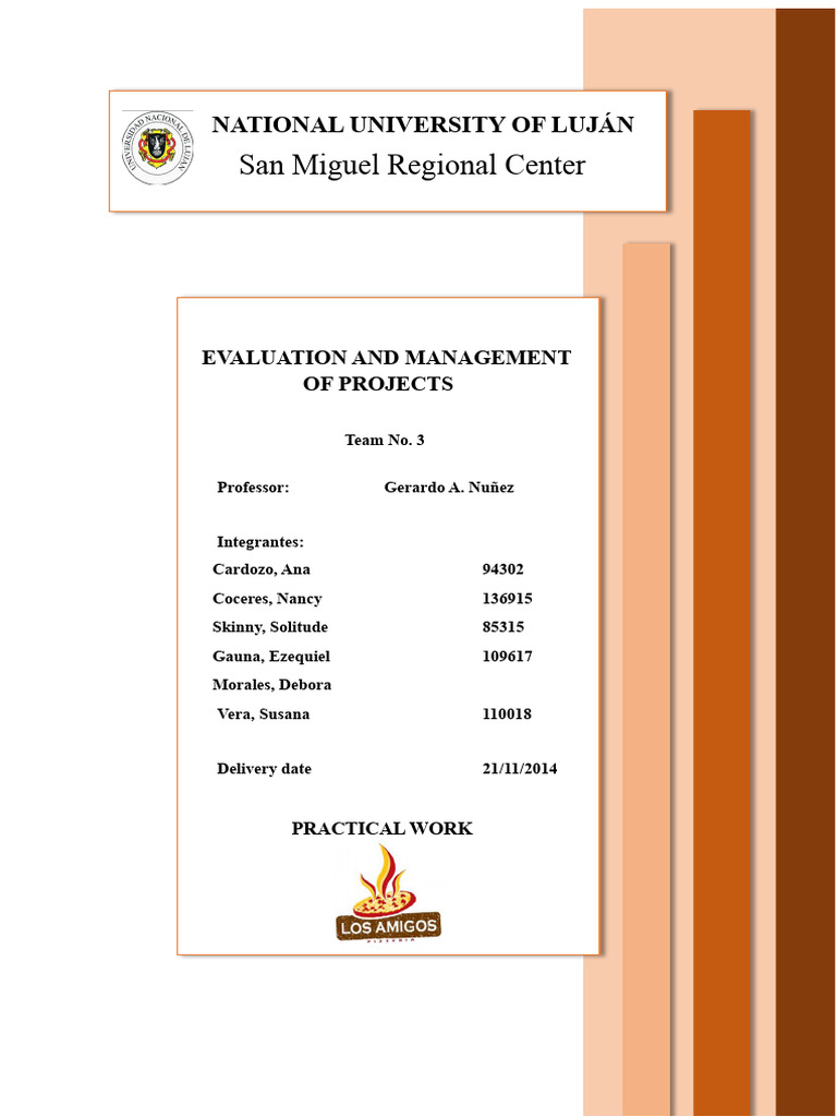 Example of Project Evaluation Completed Pizzeria Work | PDF | Expense ...