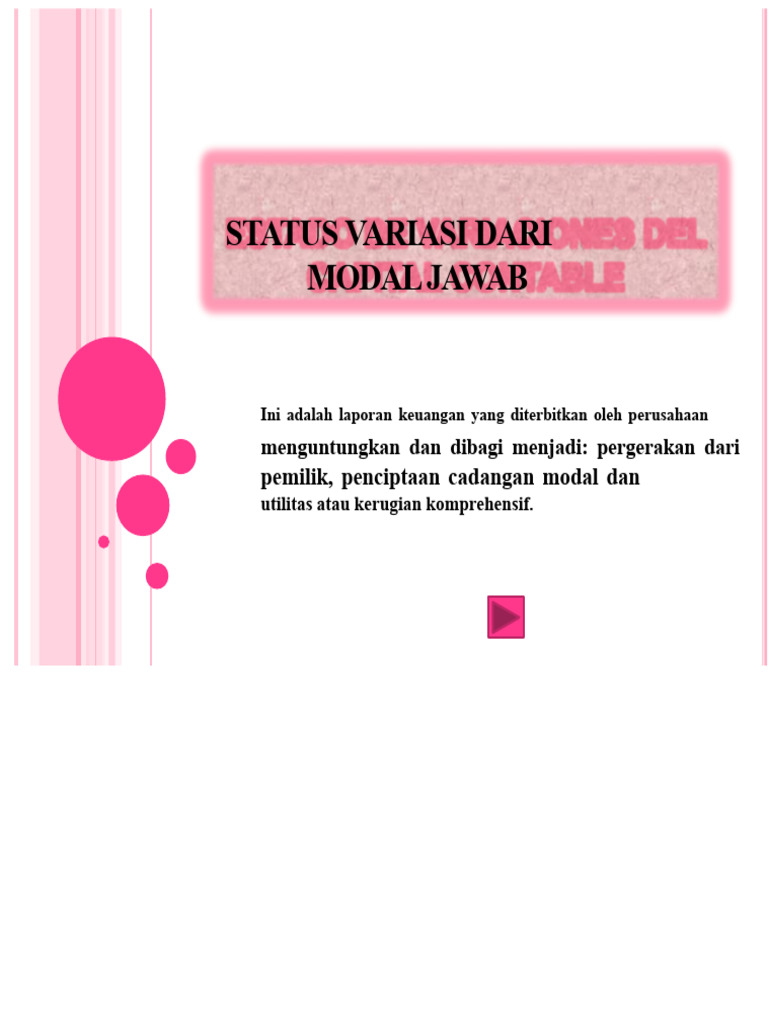 Laporan Perubahan Modal Ekuitas | PDF