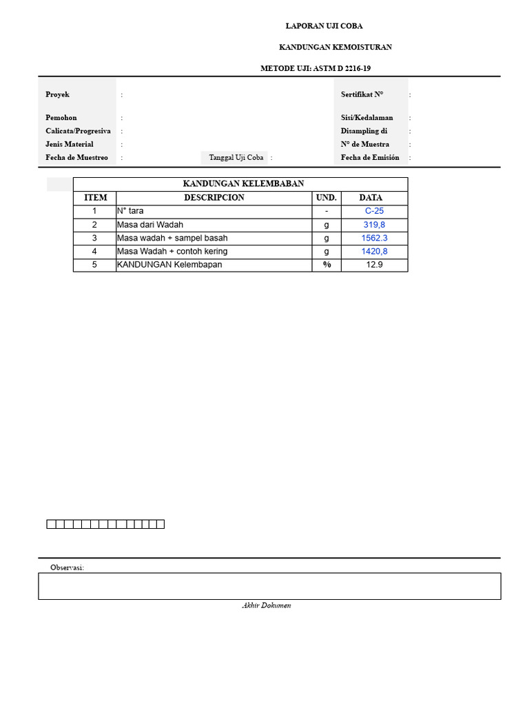 Excel Untuk Konten Kelembaban | PDF