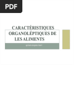 Qualités organoleptiques des aliments | PDF | Goût | Sens (physiologie)
