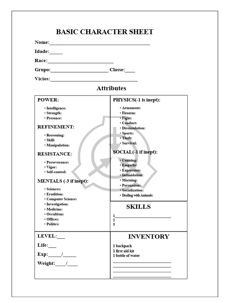 SCP Foundation RPG - SCP Sheets | PDF | Knowledge | Cognition