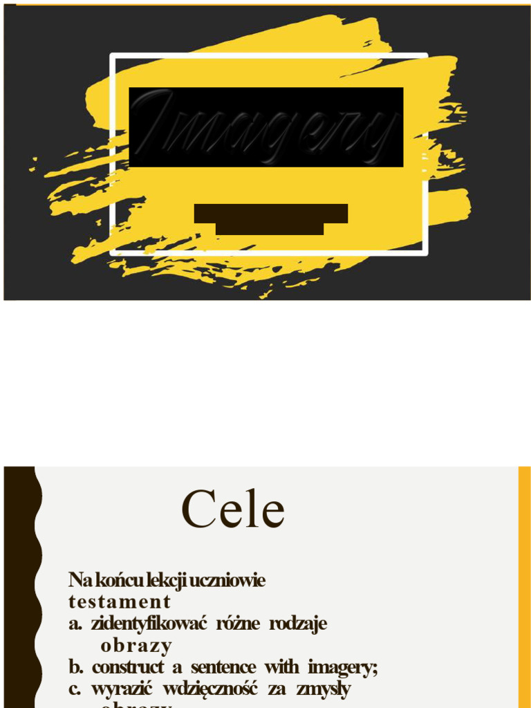 Obrazowanie - Obrazy Sensoryczne | PDF