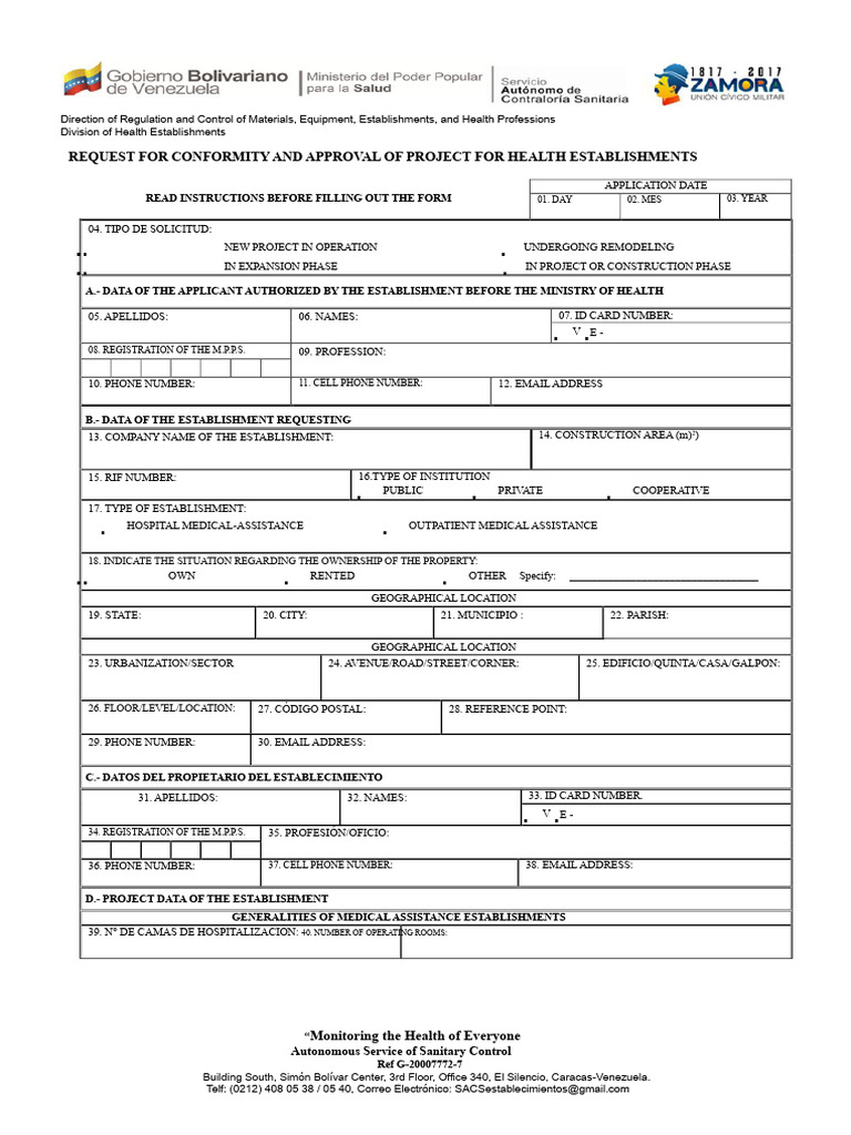 Updated Project Compliance and Approval Application Form | PDF | Zip Code