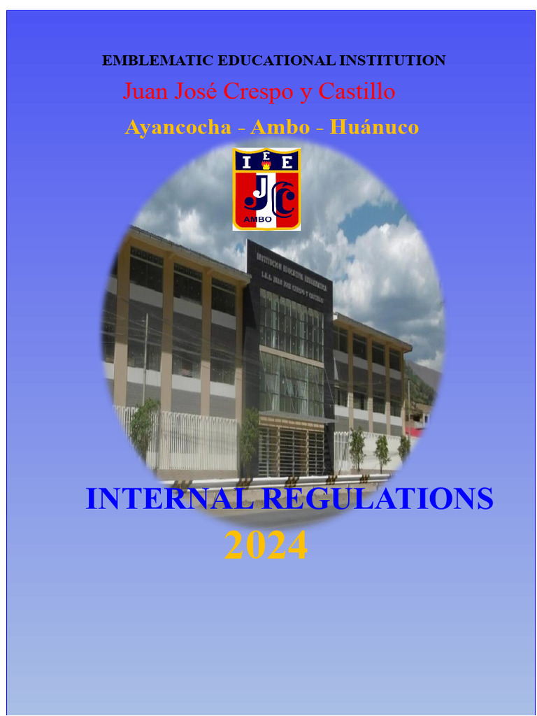 Internal Regulations 2024 | PDF | Laboratories | Pedagogy