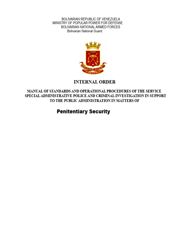 Prison Security Manual | PDF | Prison | Identity Document