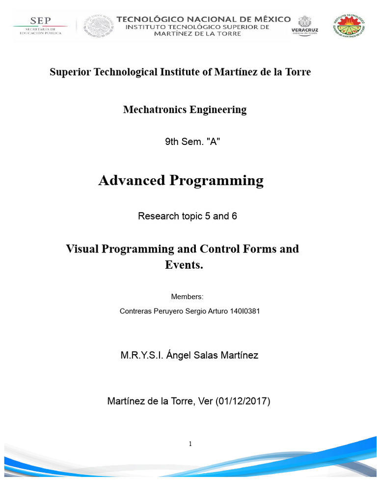 Visual Programming Research | PDF | Class (Computer Programming ...