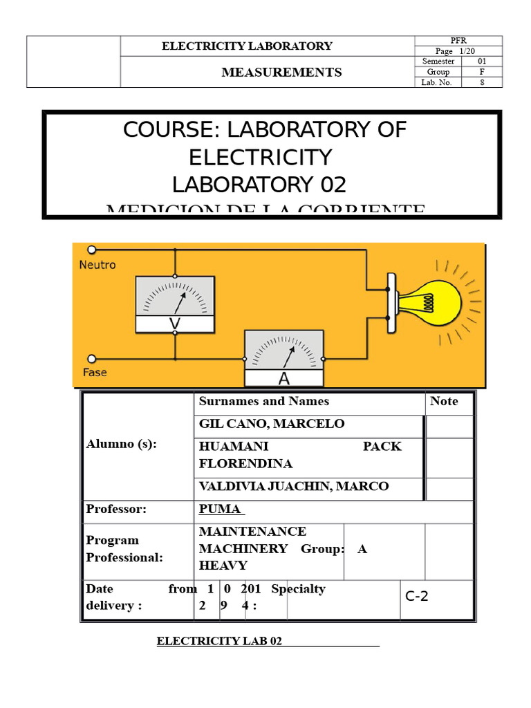 Laboratory Report 2 of Vehicle Electricity | PDF | Voltage | Resistor