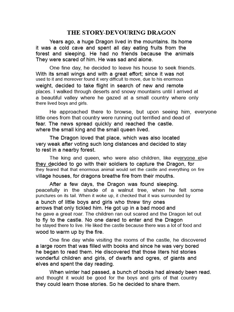 The Story-Devouring Dragon | PDF | Dragon