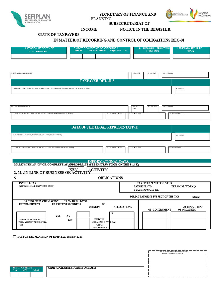 Taxpayer Registration Notice Form | PDF | Taxpayer | Identity Document