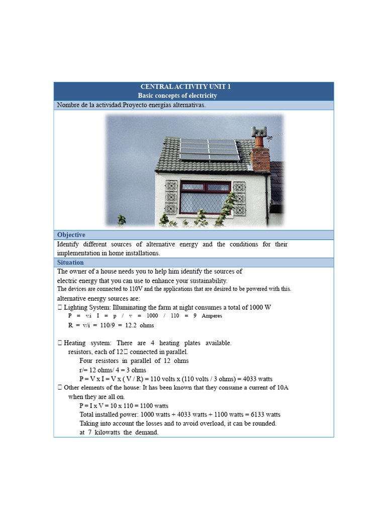 Alternative Energy Solutions for Homes | PDF | Watt | Renewable Energy