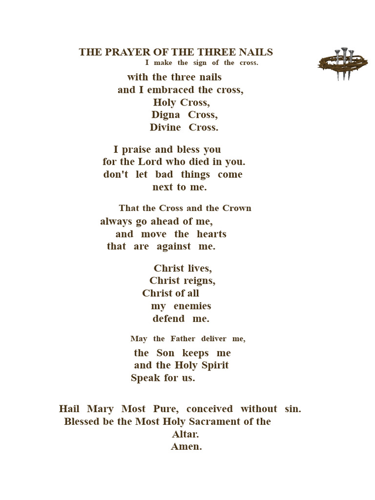 Prayer of the Three Nails | PDF