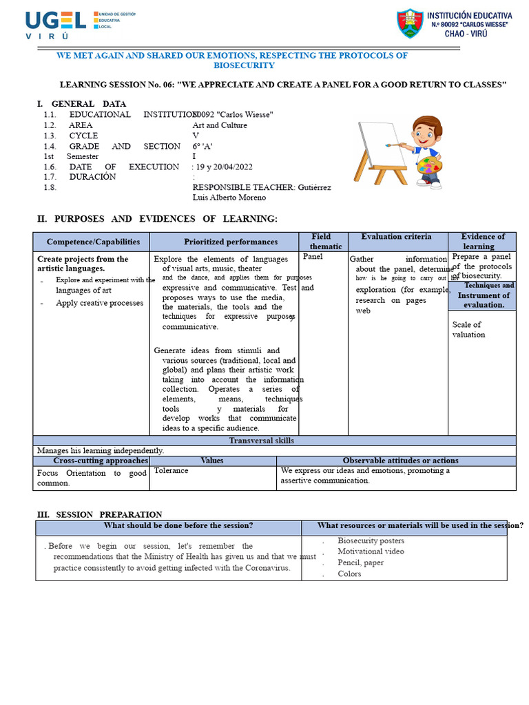 6 - We Appreciate and Develop A Panel On The Good Return To Classes ...