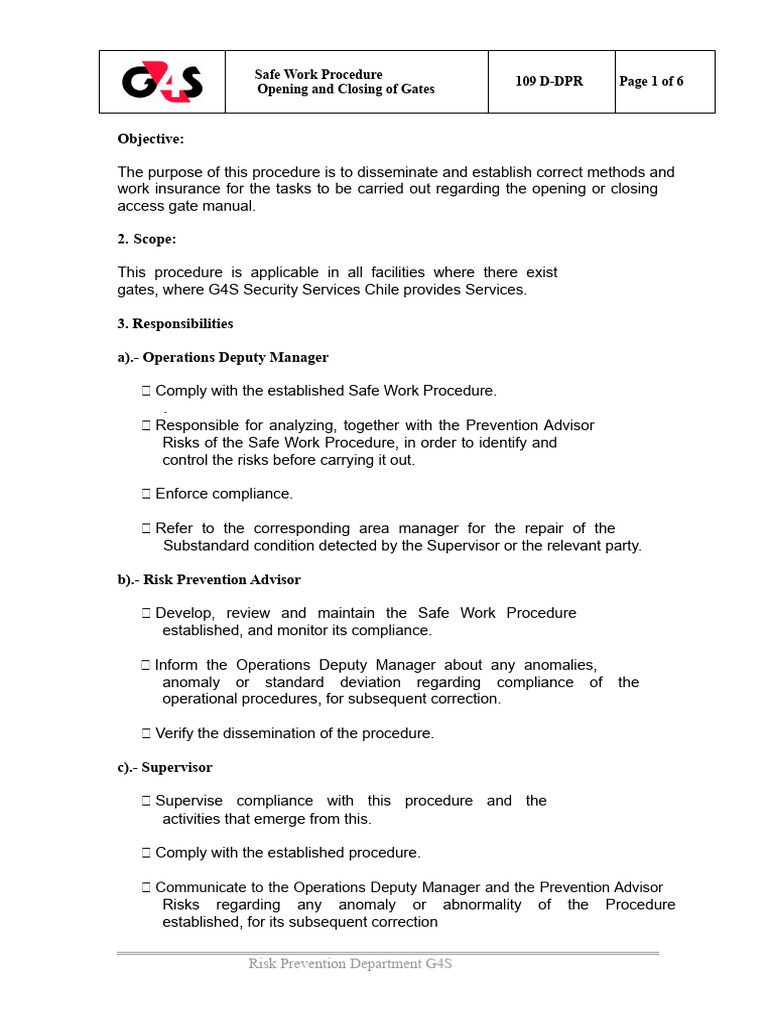 110 D-DPR Points Opening and Closing of Gates | PDF | Personal ...