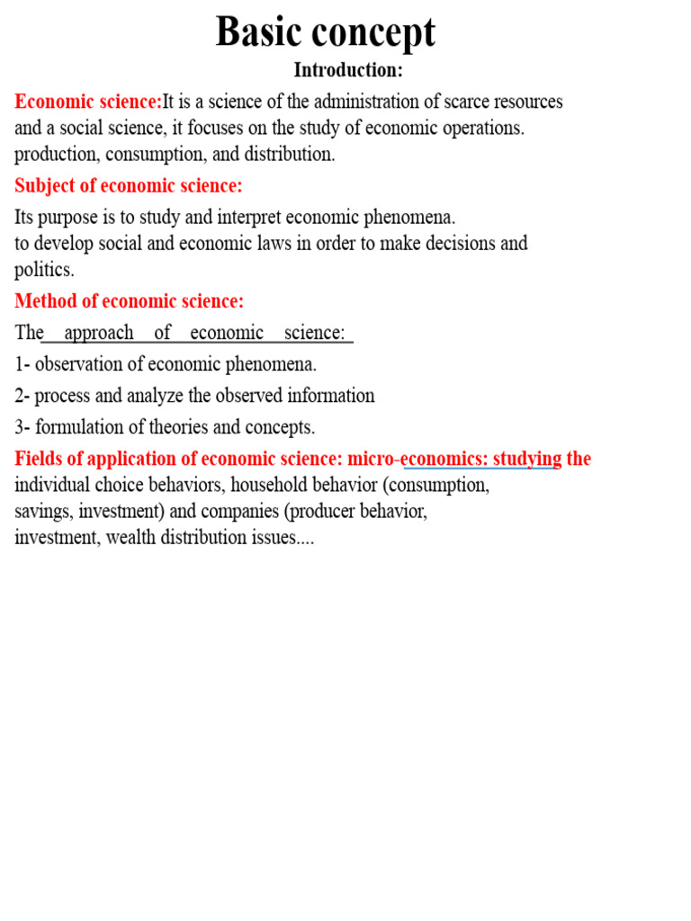 Understanding Economic Science Basics | PDF | Economics | Goods