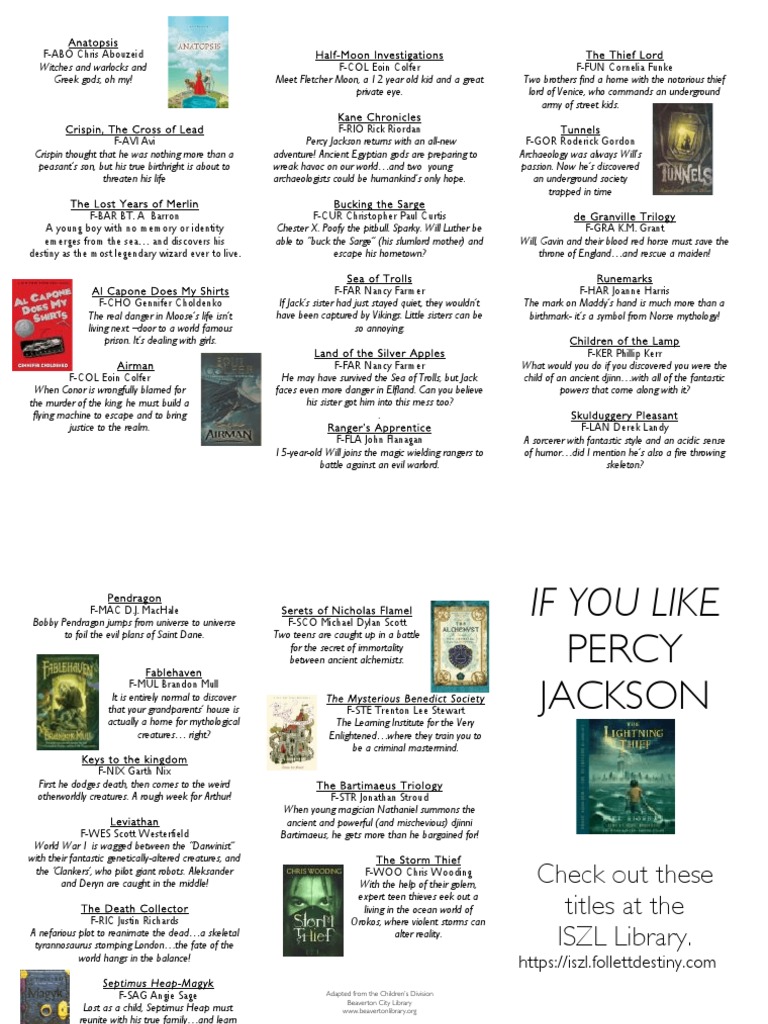 Percy Jackson | PDF | Fantasy Novels | Novel Series