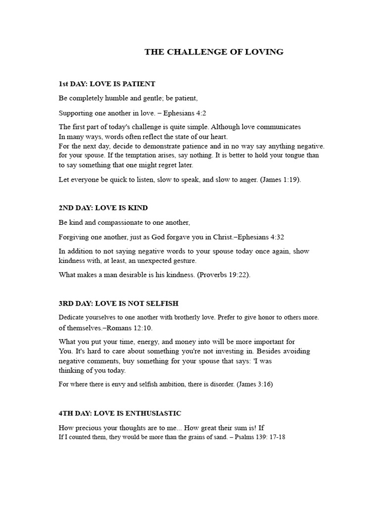 19-Day Love Challenge for Couples | PDF | Love | Jesus
