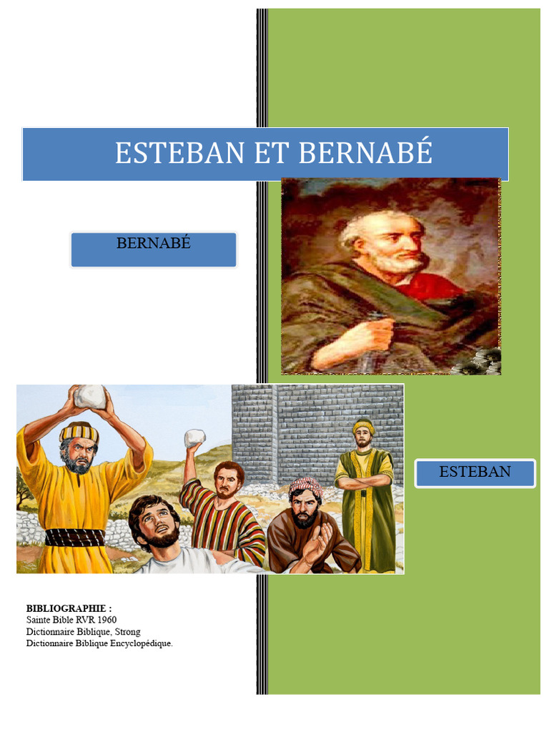 Barnabé et Étienne : Héros de la Foi | PDF | Barnabé | Paul l'apôtre