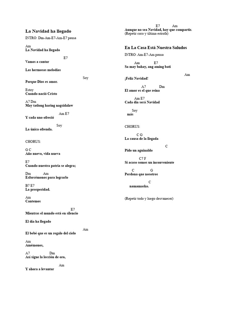 Canciones de Navidad y Celebración | PDF | Navidad | Jesús