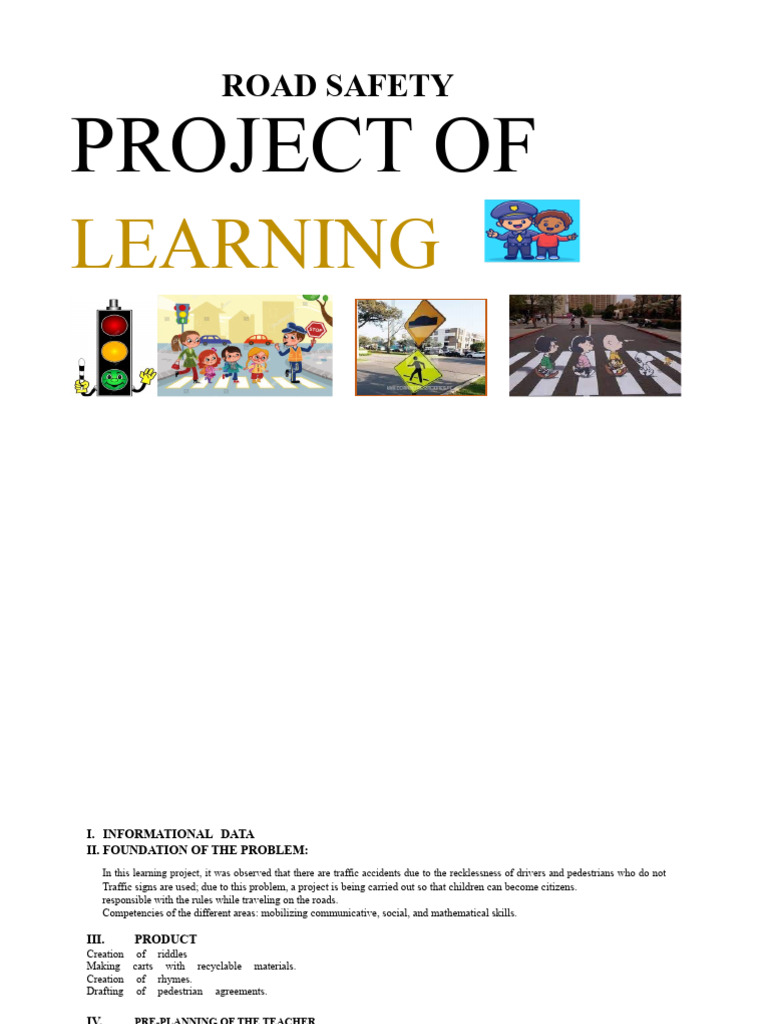 Road Safety Learning Project for Kids | PDF | Communication | Traffic