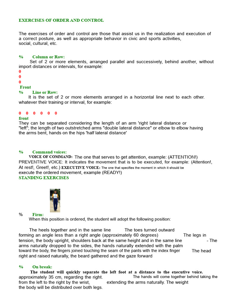 Order and Control Exercises Guide | PDF | Hand | Foot