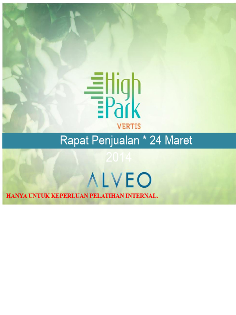 Rapat Penjualan Vertis North 2014 | PDF