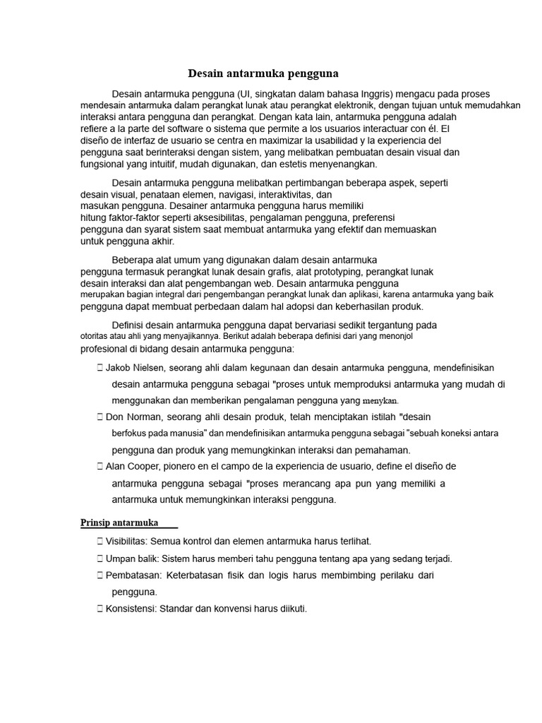 Desain Antarmuka Pengguna (UI) | PDF